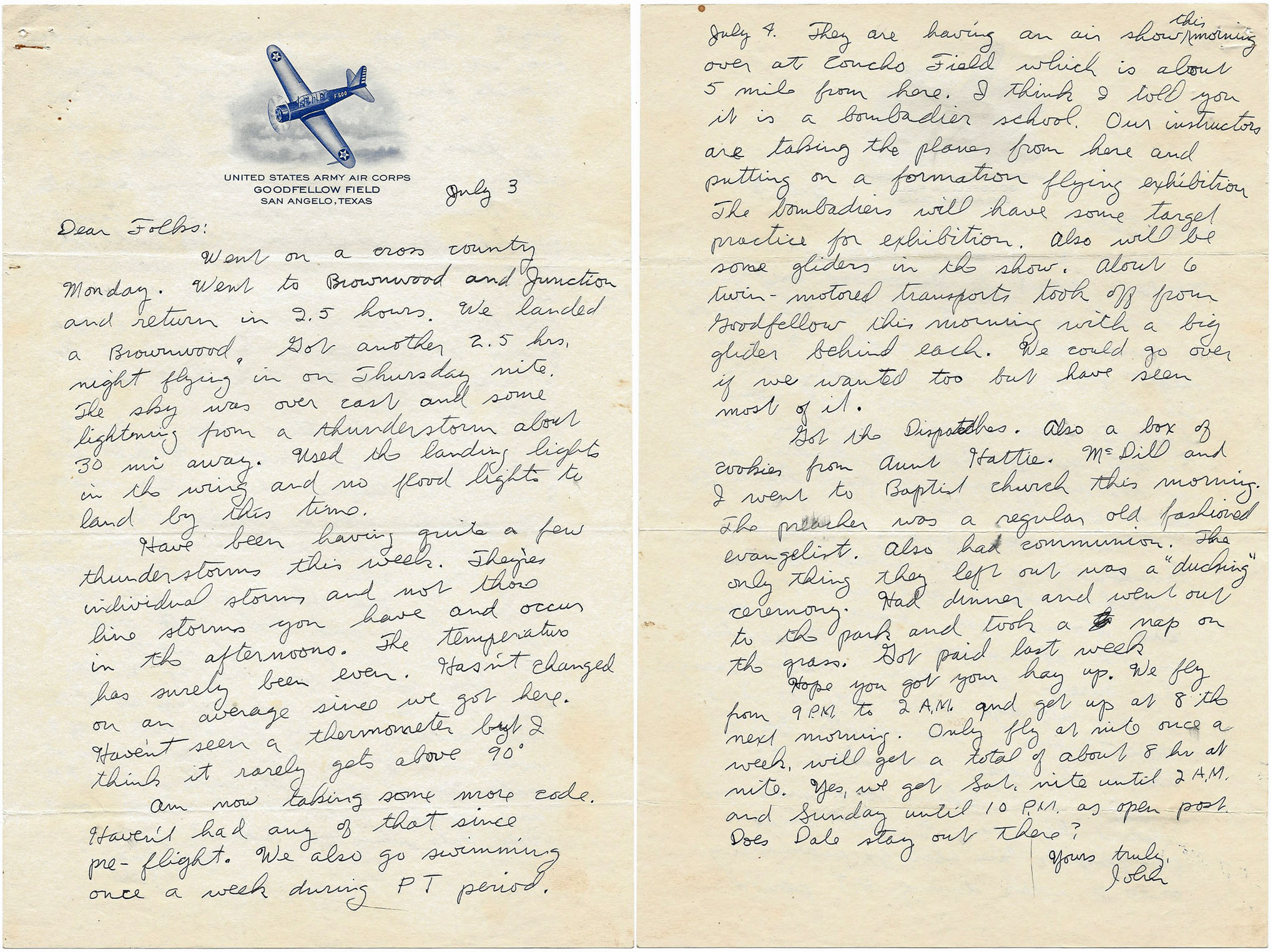 Having an air show – Dear Folks